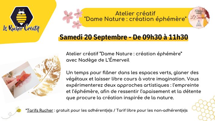 Atelier Créatif "Dame Nature : création éphémère"